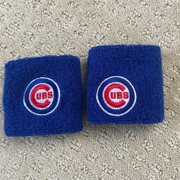Accessories | Chicago Cubs Baseball Sweat Wristbands Set Of 2 | Poshmark